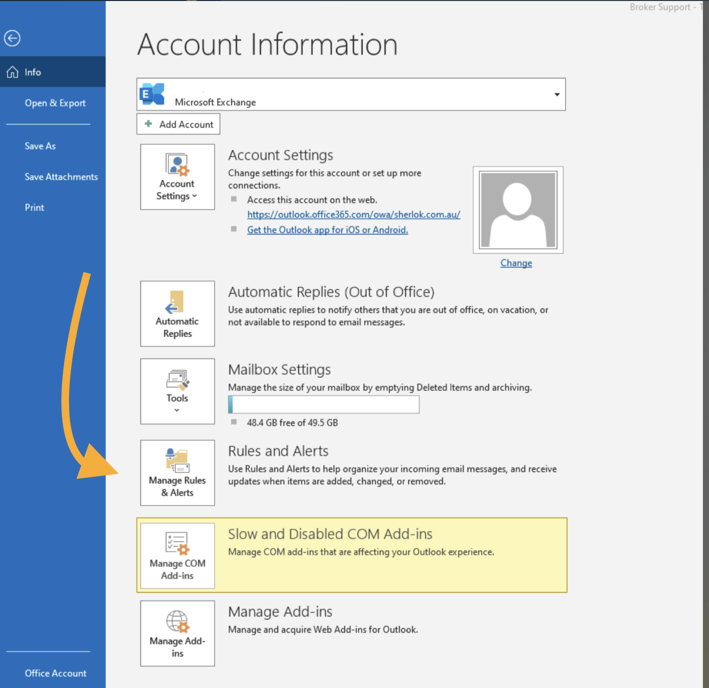 Create an Auto-forward rule in Outlook